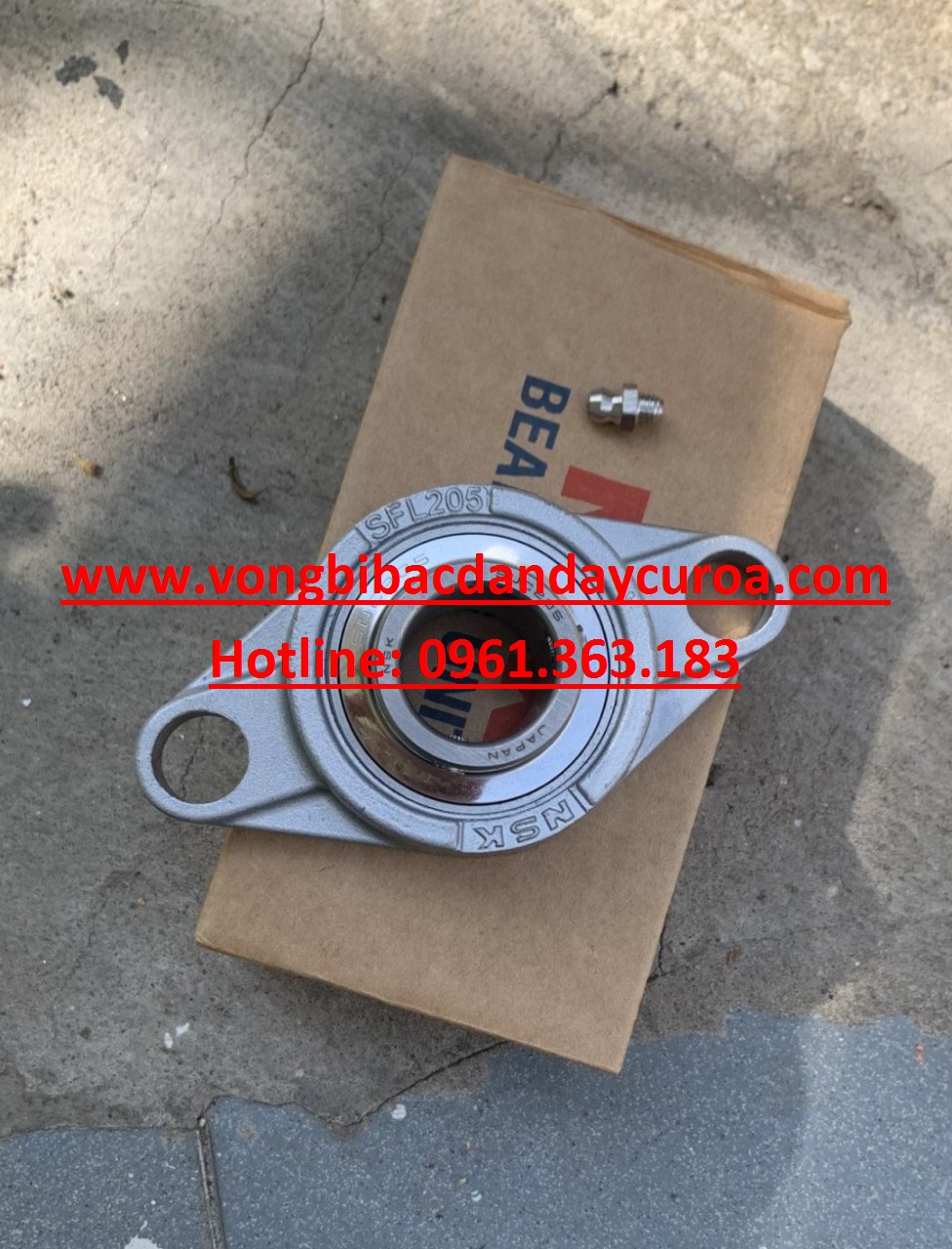 GỐI ĐỠ SFL205 - BẠC ĐẠN INOX - VÒNG BI - GỐI ĐỠ INOX